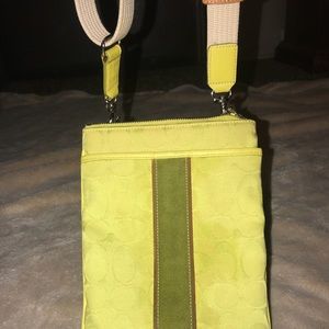 Coach | Bags | Coach Crossbody Lime Green Purse | Poshmark